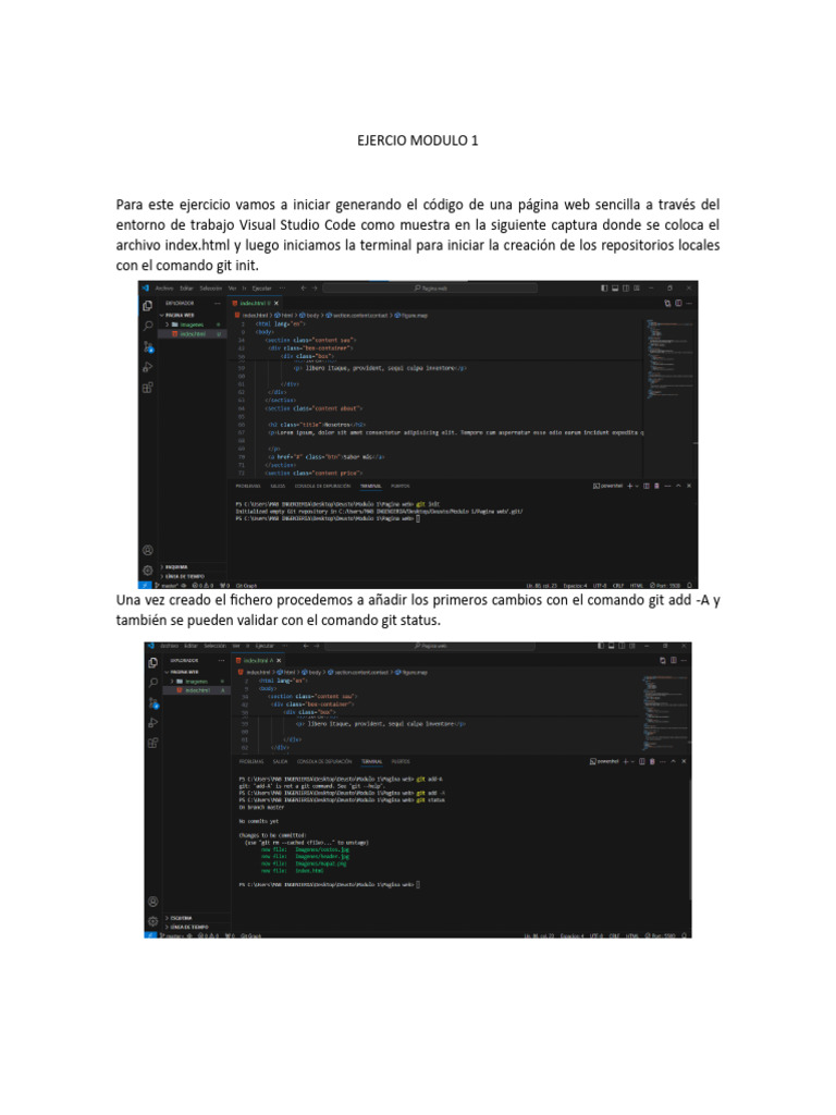 Inicio de La Primera Versión Pagina Web | PDF | Software Unix ...