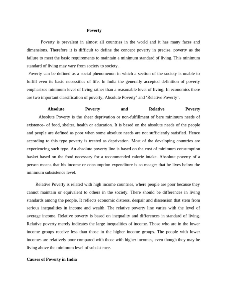 Poverty | PDF | Cost Of Living | Poverty