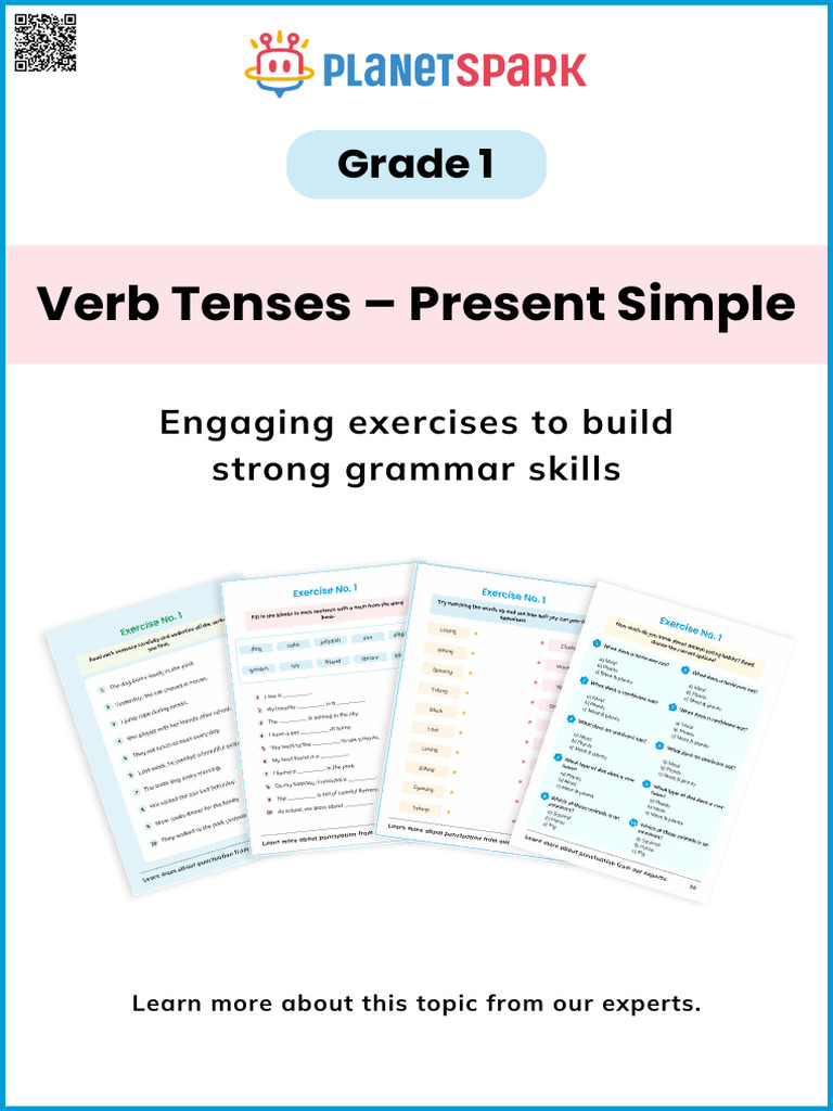 Class_1_English_Worksheet_on_Simple_Present_Tense_13020765ce | PDF | Language Mechanics | Syntax