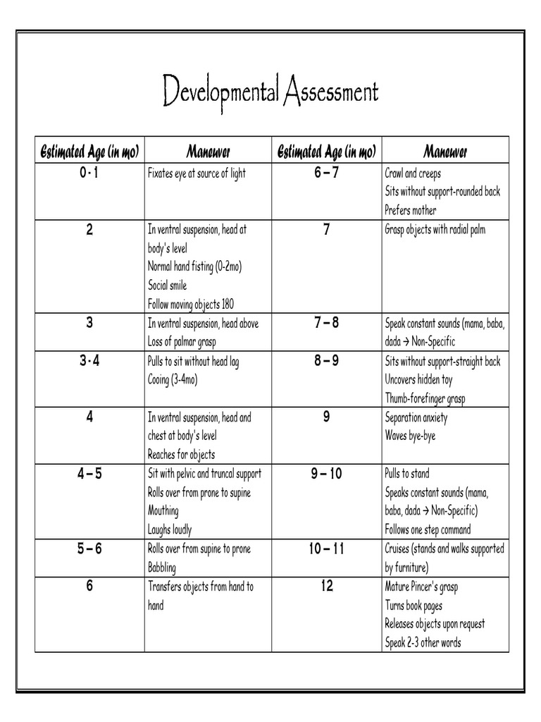Developmental Assessment | PDF | Linguistics