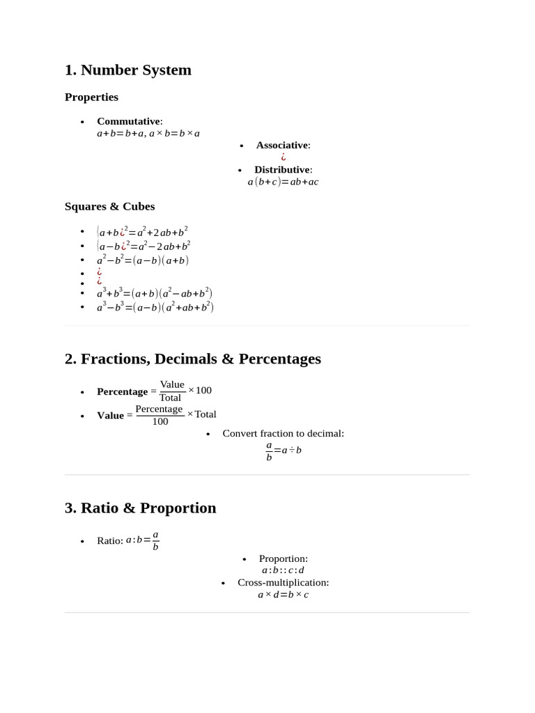 maths formulas class 8 | PDF | Area | Triangle