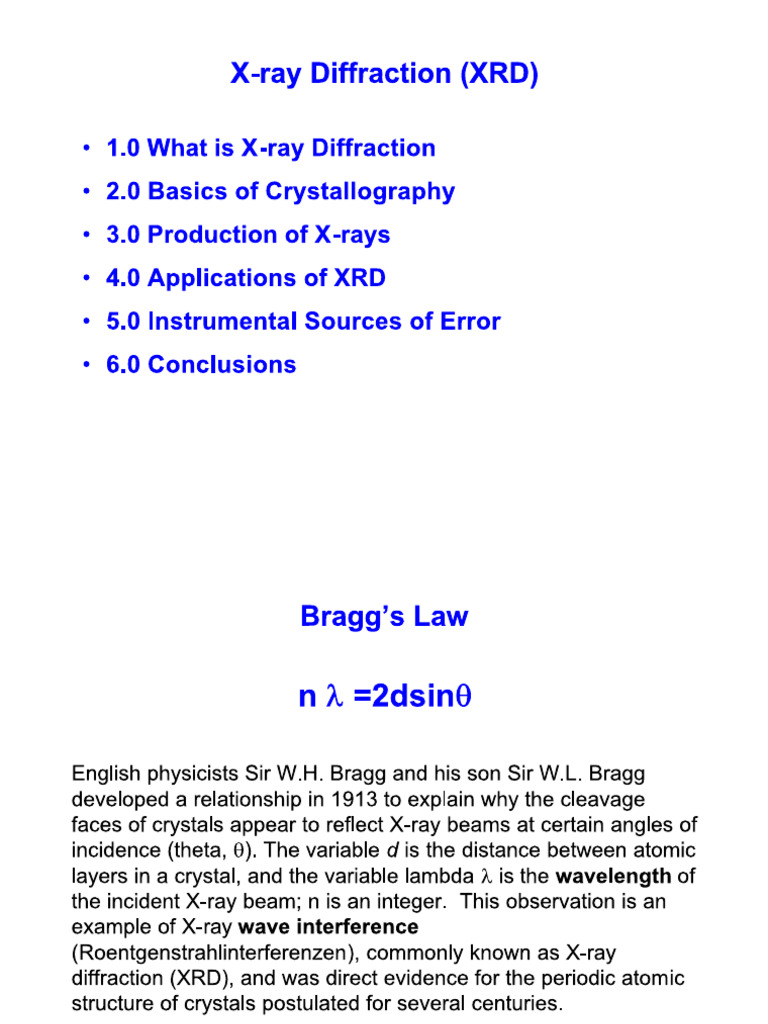 XRD Notes | PDF