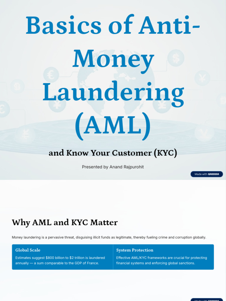 Basic of AML | PDF | Money Laundering | Business