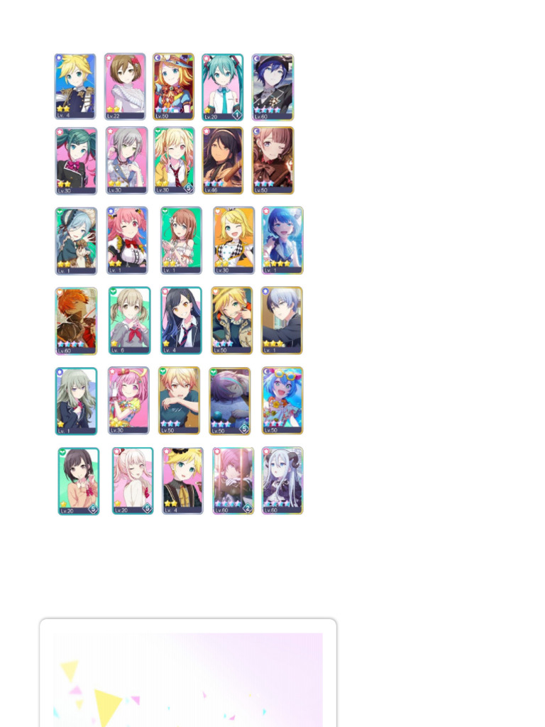 PJSK Cards | PDF