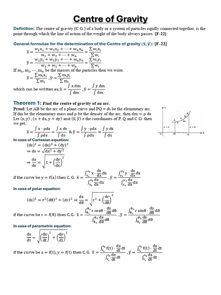 Centre of Gravity | PDF | Sphere | Coordinate System