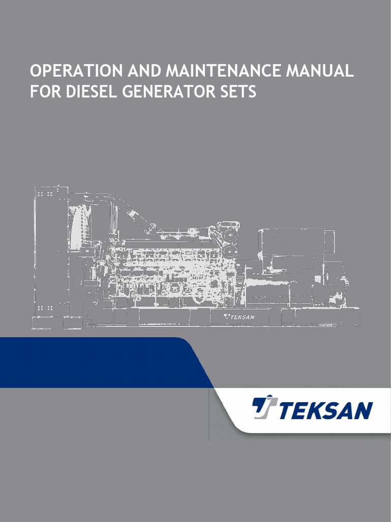 Diesel Generator Set Maintenance Manual | PDF | Forklift | Diesel Engine