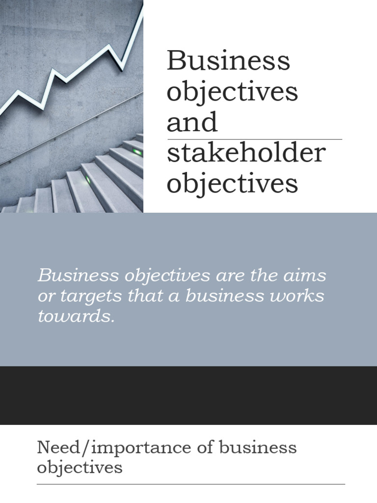 Business and Stakeholder Objectives Explained | PDF | Business | Market ...