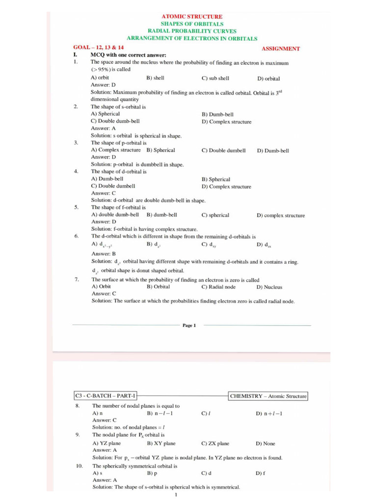 C3 Chemistry Answer Keys | PDF