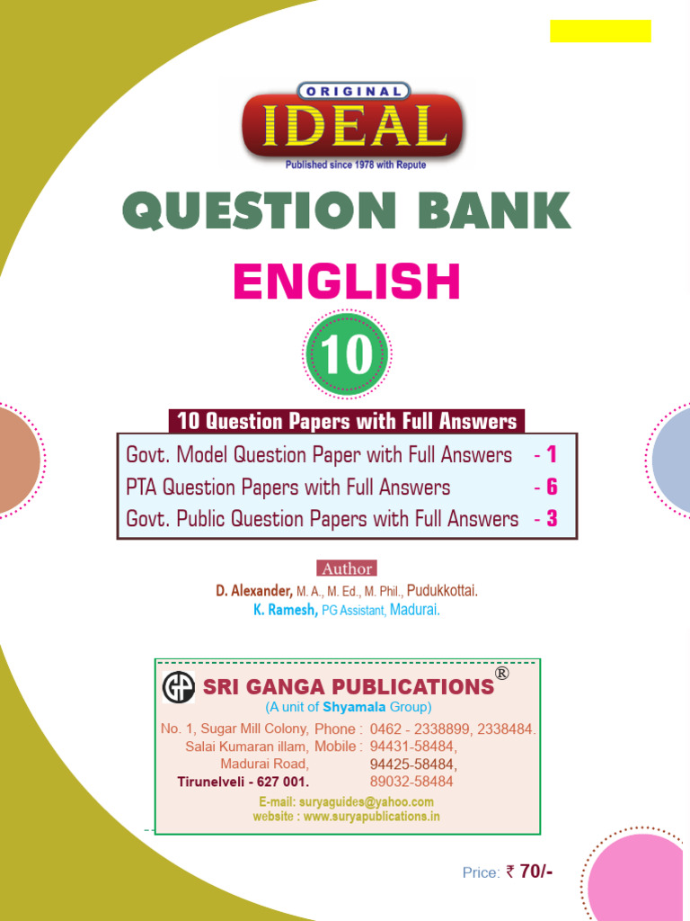 10 Ideal q Bank - English | PDF