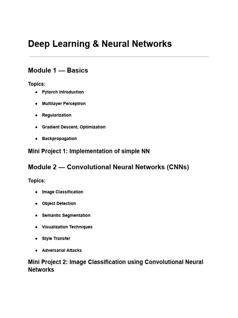 Deep Learning & Neural Networks | PDF