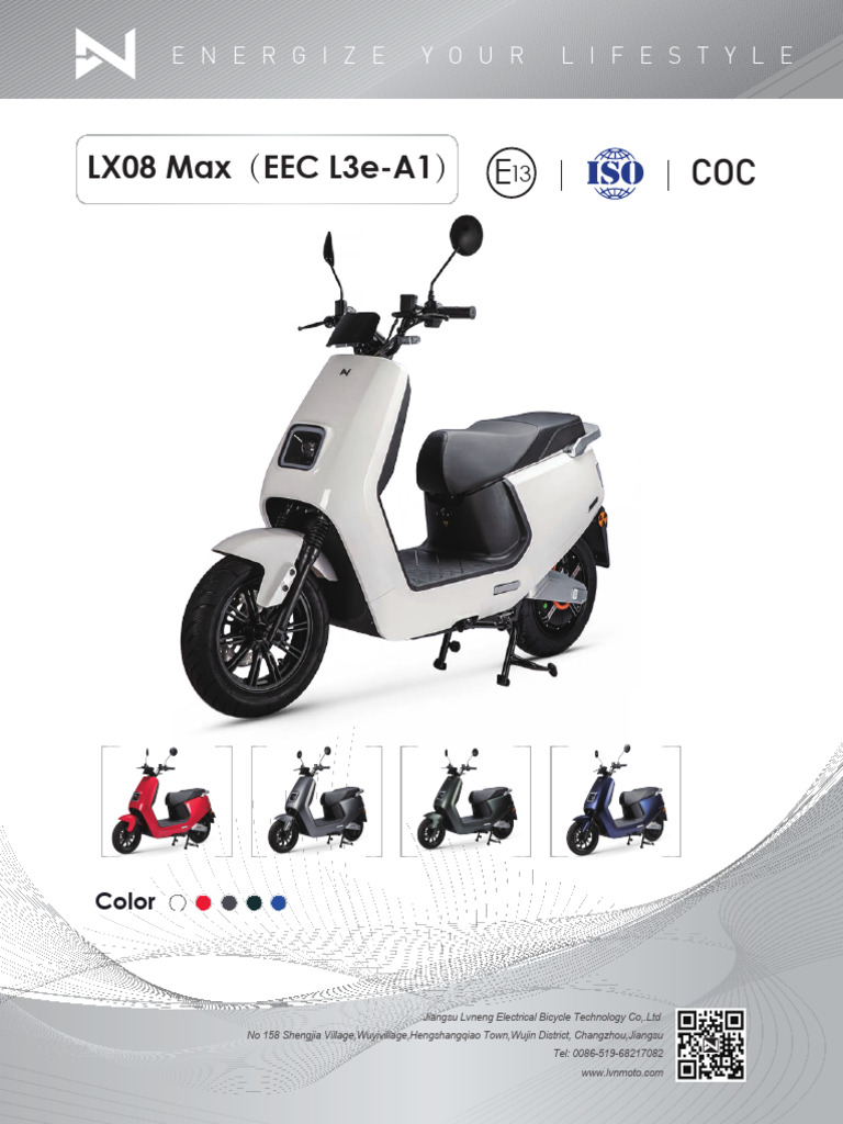 LX08 Max E-Bike Specifications Guide | PDF
