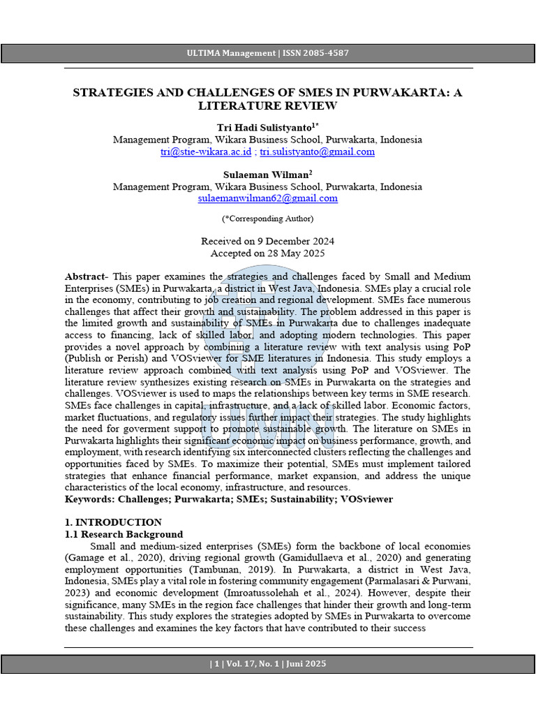 1.+Sulistyanto+&+Wilman_Jun2025_1-18+ENG | PDF | Innovation | Economic ...