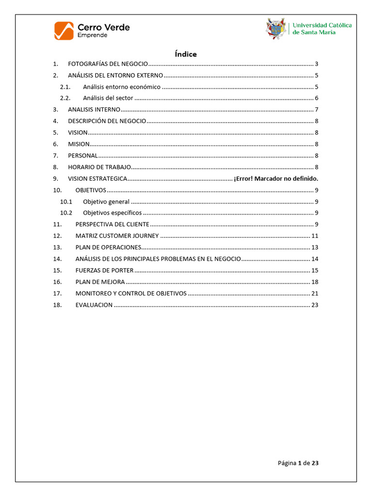 PLAN DE MEJORA ejemplo 2 | PDF | Inflación | Producto Interno Bruto