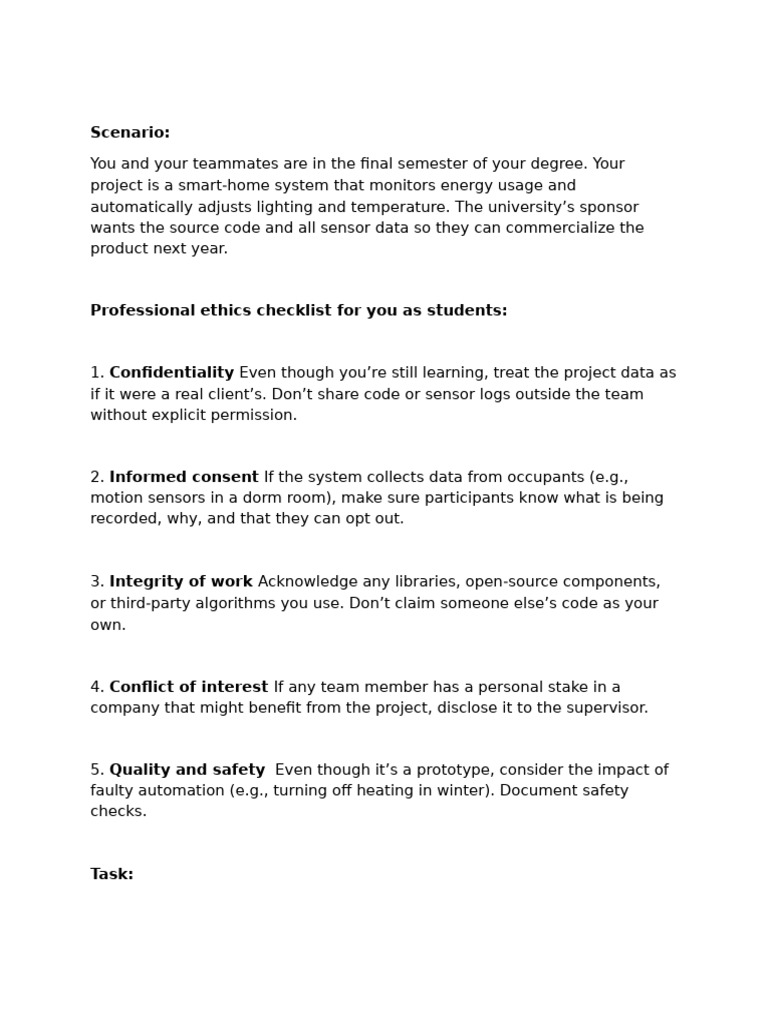 Professional Practices Task | PDF