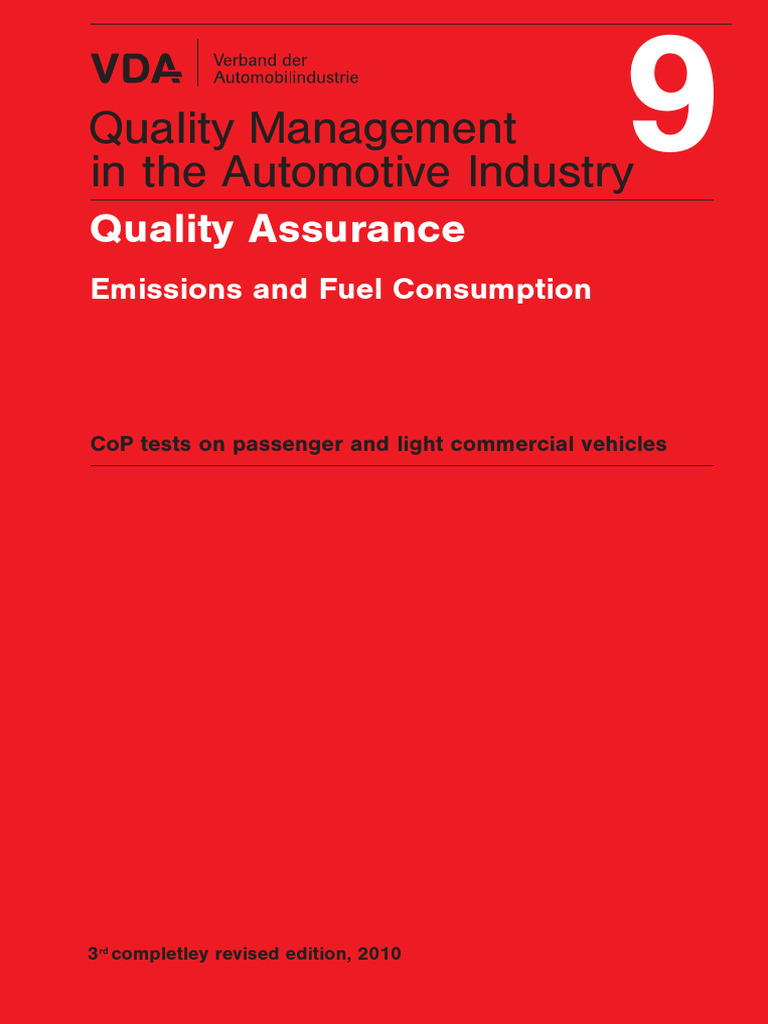 VDA_Band_09_Emissions and Fuel Consumption | PDF | Vehicles | Motor Vehicle