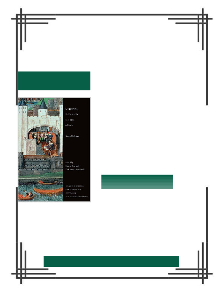 Medieval England 500 1500 a reader Second Edition. Edition Katherine ...