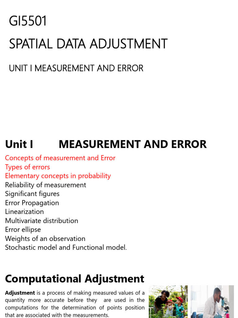 Unit 1 | PDF | Observational Error | Errors And Residuals