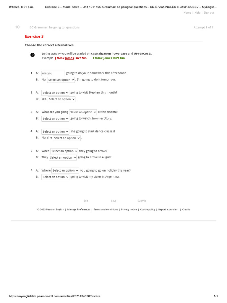 Exercise 3 – Mode_ Solve – Unit 10 _ 10C Grammar_ Be Going To ...