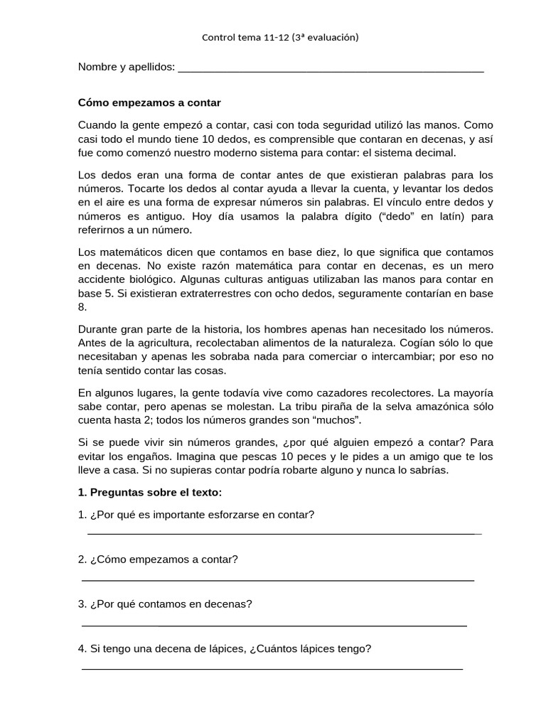 Control lengua tema 11-12(1) | PDF