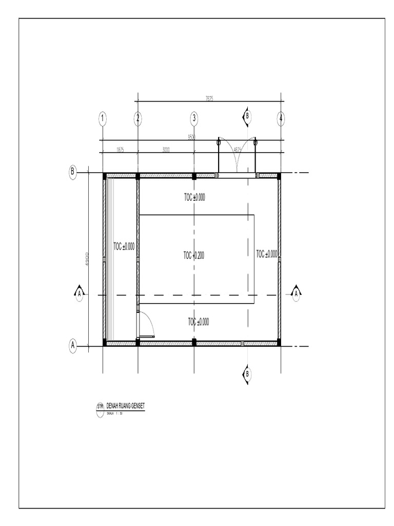 Genset Foundation and Structural Plans | PDF