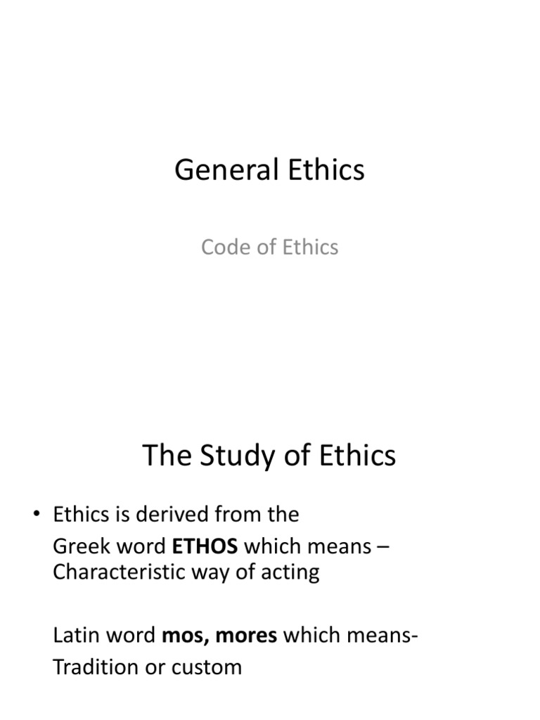 1 General Ethics | PDF | Morality | Stereotypes