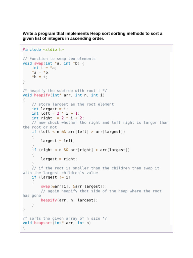 heap sort' | PDF