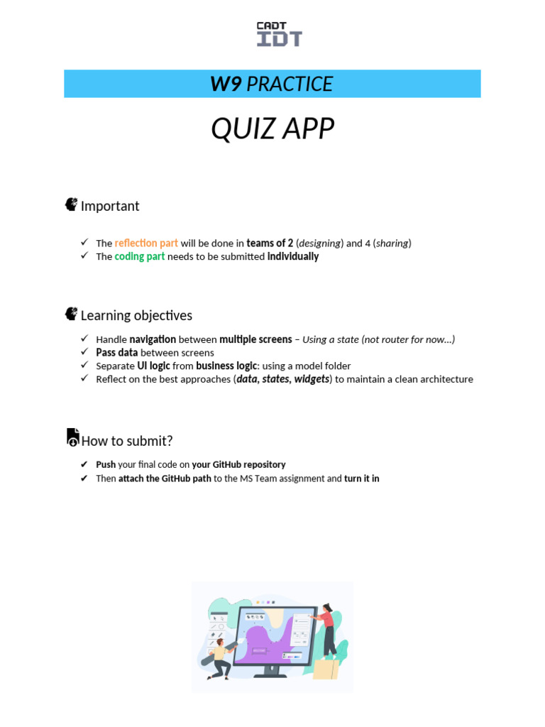 W9 - PRACTICE- Quiz App | PDF | User Interface | Software