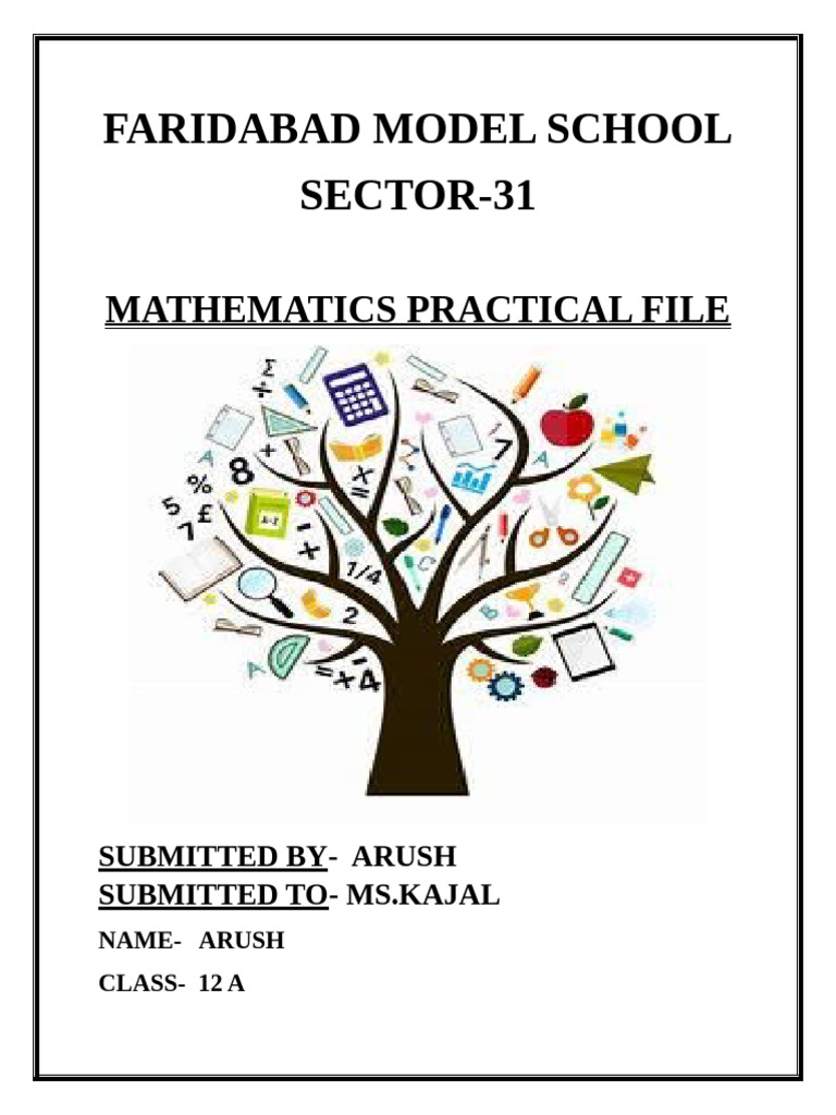 Arush Practical File Front Page | PDF