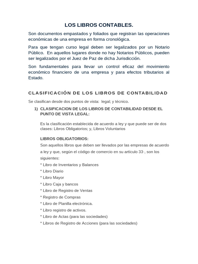 Los Libros Contables | PDF