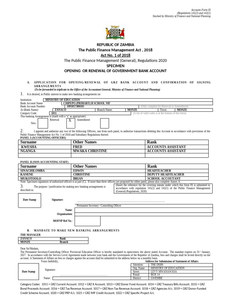 Mandate Forms Debs Office 2025 | PDF | Government Finances | Government