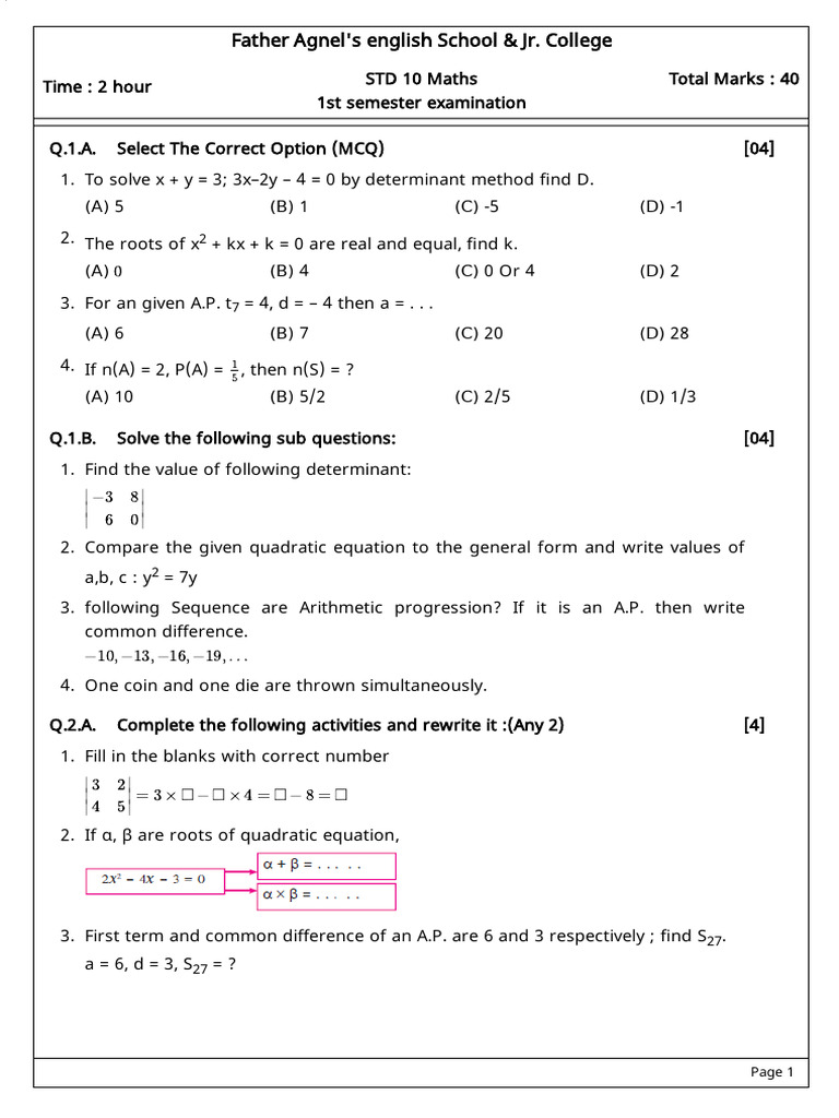 Maths 1 | PDF | Numbers | Mathematical Concepts
