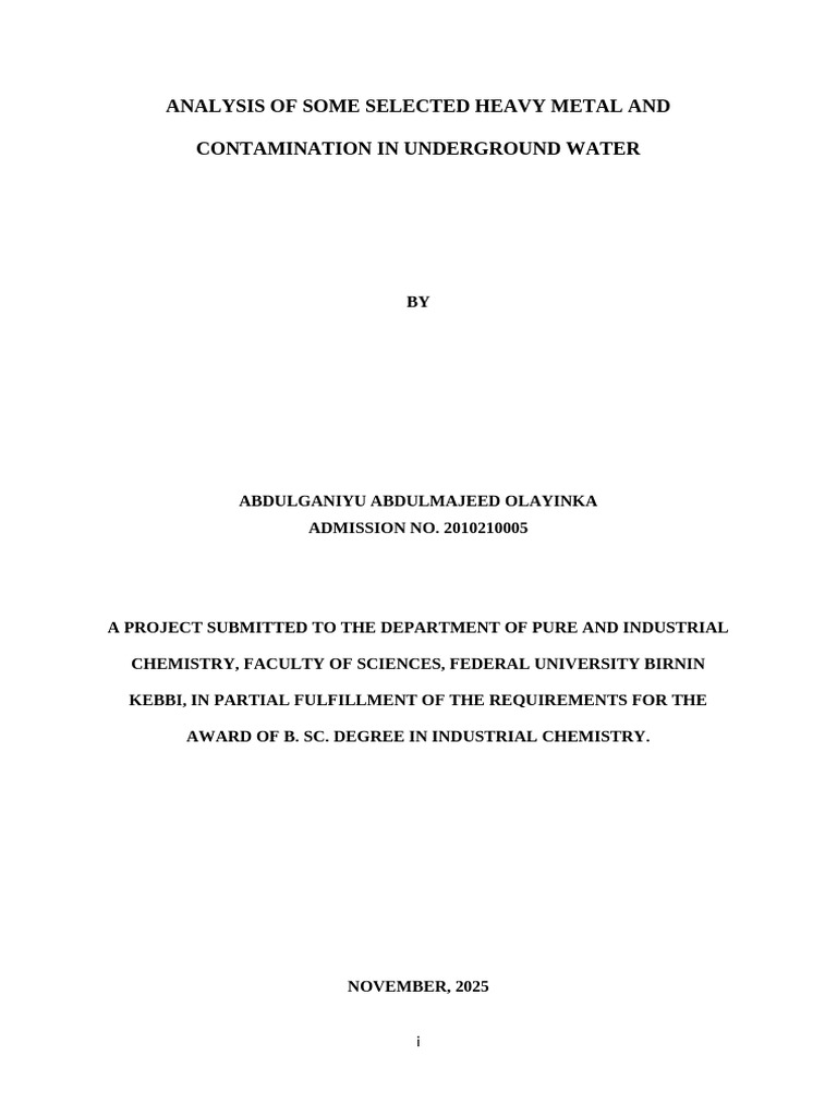 Heavy Metal Contamination in Groundwater | PDF | Aquifer | Chromium