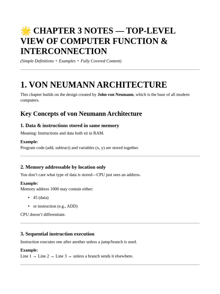 TOP-LEVEL VIEW OF COMPUTER FUNCTION & INTERCONNECTION | PDF | Central ...