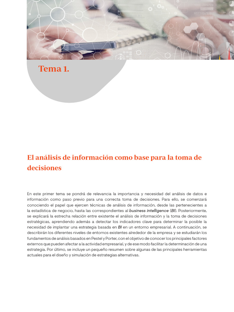 MAster Big Data (VIU) - Ciencia de datos - Manual Tema 1 | PDF | Inteligencia de negocios | Toma ...