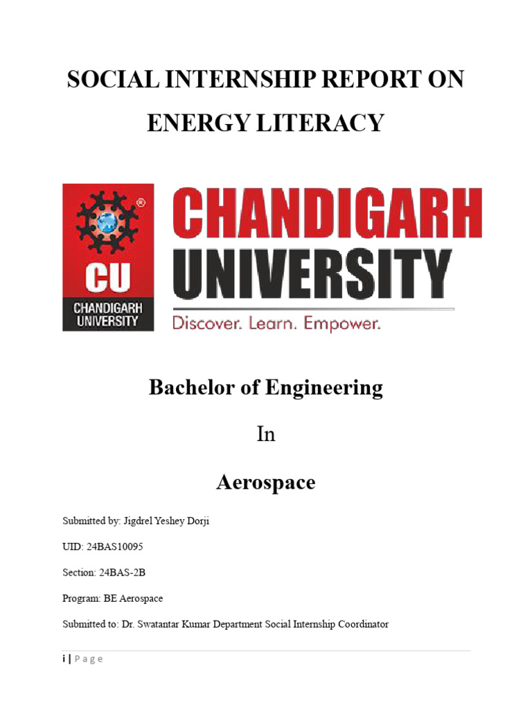 Social Internship Report(PDF) | PDF | Energy Conservation | Efficient ...