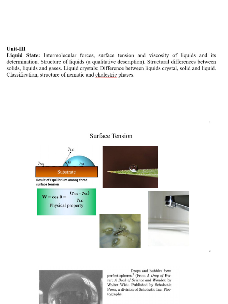Surface Tension and Viscosity Analysis | PDF | Viscosity | Shear Stress
