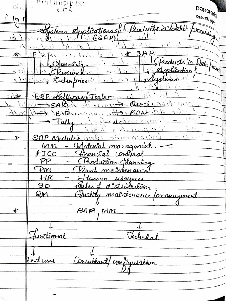 SAP MM End User Notes | PDF