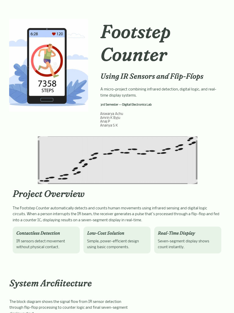 Footstep Counter (1) | PDF | Computer Engineering | Electronics