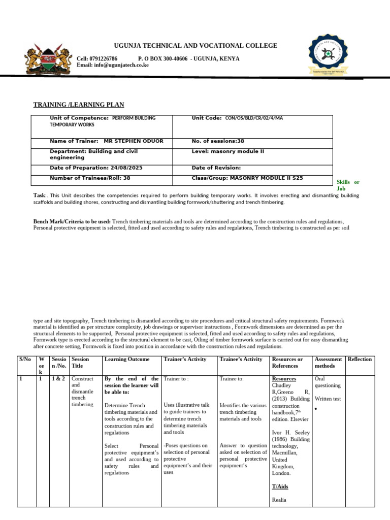 Building Temporary Work | PDF