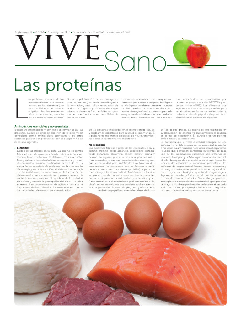 6.3. Las Proteínas-Vive Sano | PDF | Proteínas | Carne
