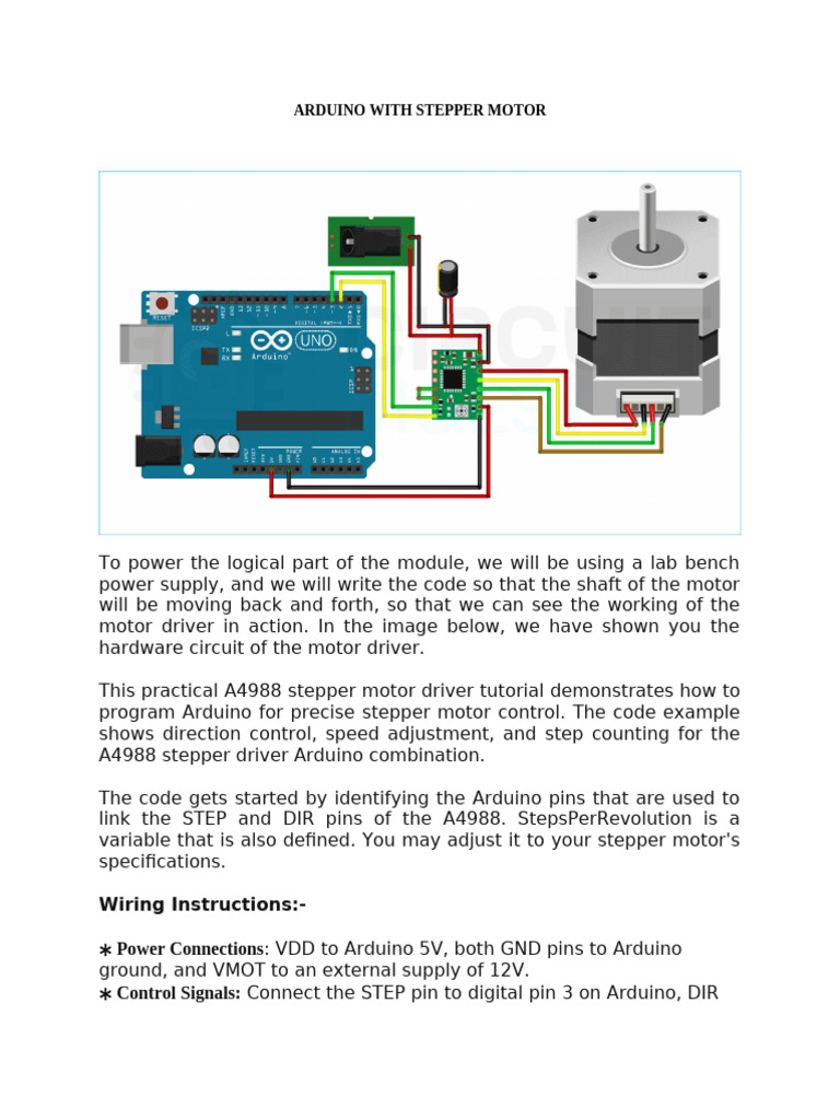 Arduino Stepper Motor A4988 Guide | PDF