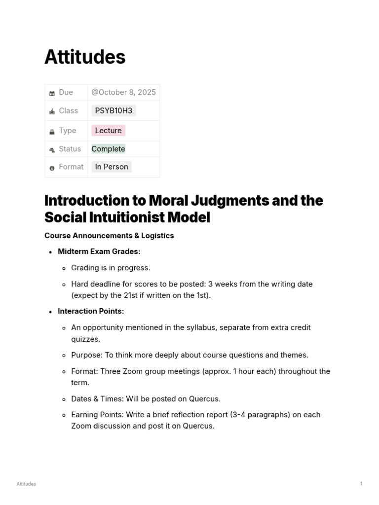 Understanding Moral Judgments and Intuitions | PDF | Attitude ...