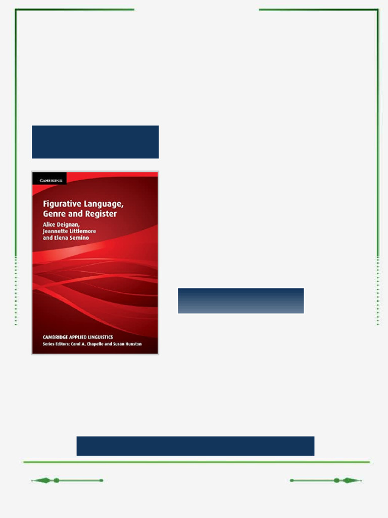 Figurative Language Genre and Register 1st Edition Alice Deignan ebook ...