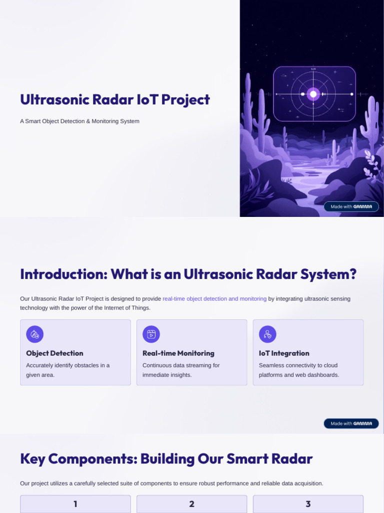 Ultrasonic Radar IoT Object Detection System | PDF | Internet Of Things ...
