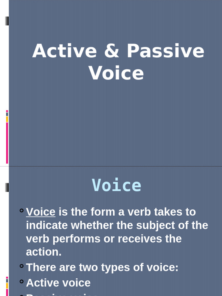 Understanding Active and Passive Voice | PDF | Verb | Subject (Grammar)