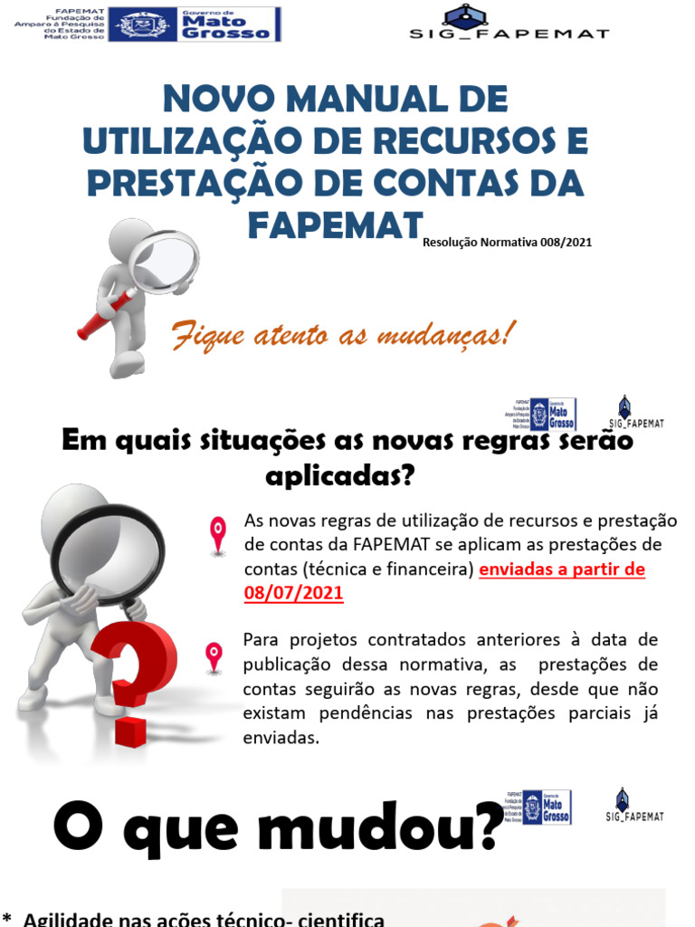 Apresentação - Novo Manual de Prestação de Contas (3) | PDF | Science ...