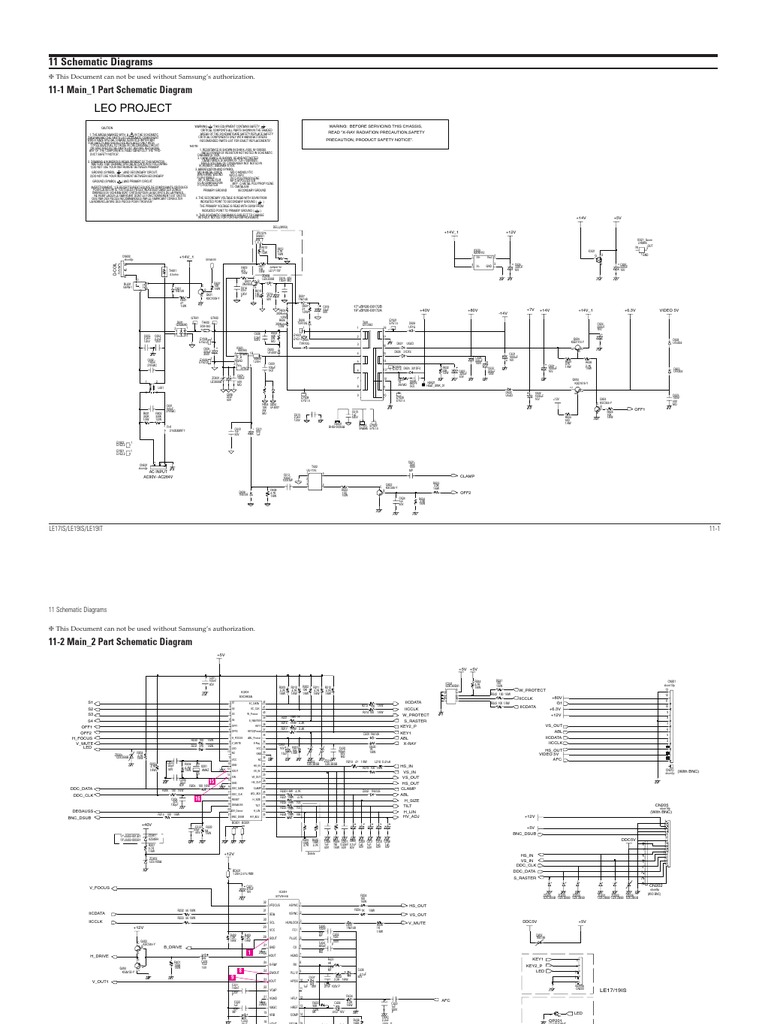Samsung SyncMaster 997DF Circuit Diagram | PDF | Capacitor | Electrical ...