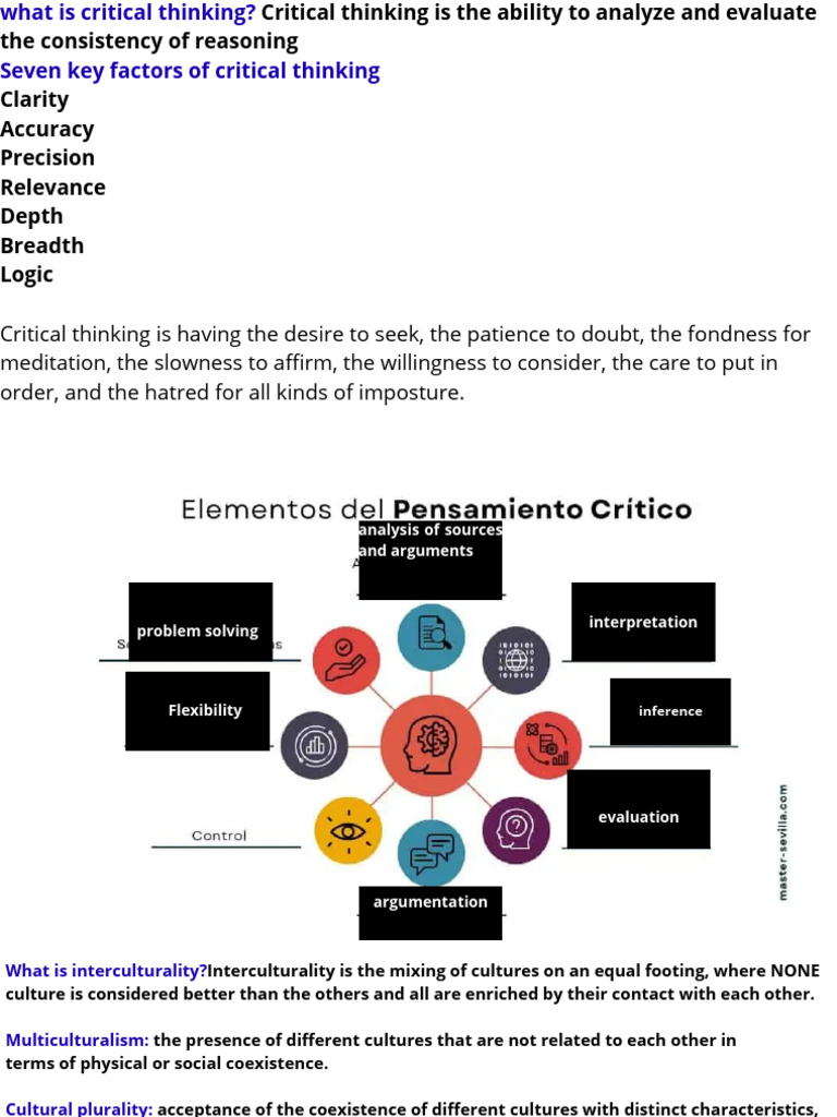 What is Critical Thinking Critical Thinking is the Ability to Analyze ...