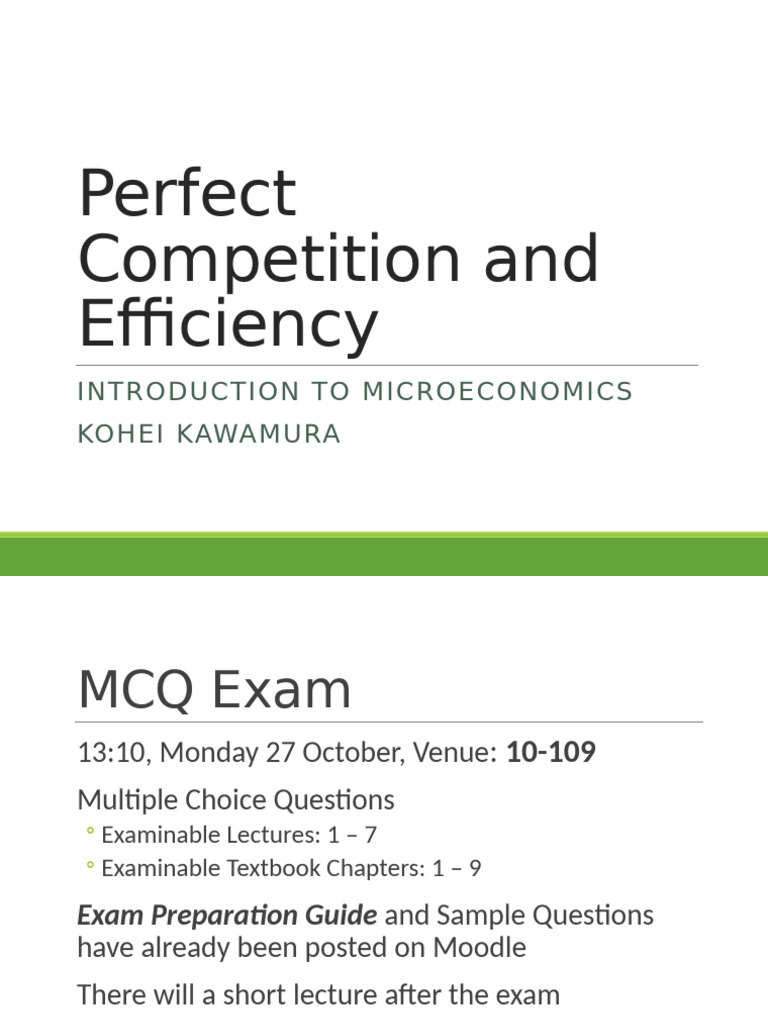 Perfect Competition and Market Efficiency | PDF | Economic Surplus ...