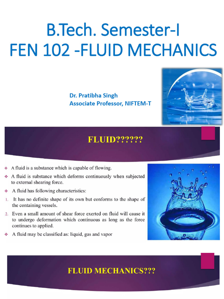 Fluid Mechanics | PDF | Viscosity | Fluid Mechanics